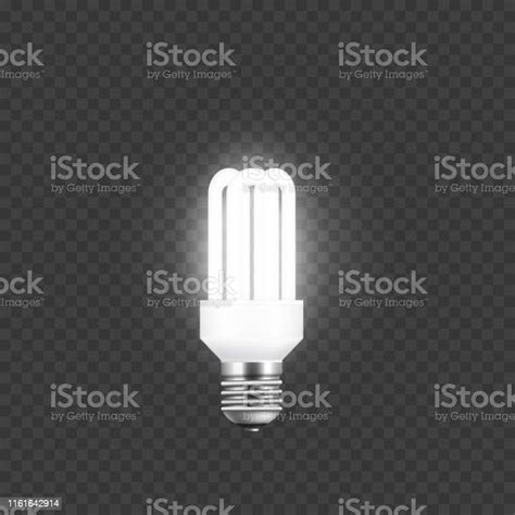 전기 와 단일 튜브 램프가 켜지고 투명한 배경에 빛납니다 0명에 대한 스톡 벡터 아트 및 기타 이미지 0명 개념 경제