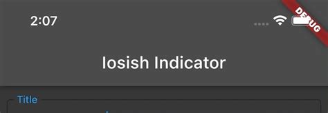 Create Awesome And Simple IOS Style Floating Indicator Which Can Be Found When Silent Sleep Mode