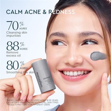 Glad2glow Volcano Clay Mask Masker Wajah Face Cleansing Stick Salicylic