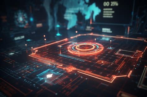 Premium Photo State Map Integrated Into A Digital Interface Generative Ai