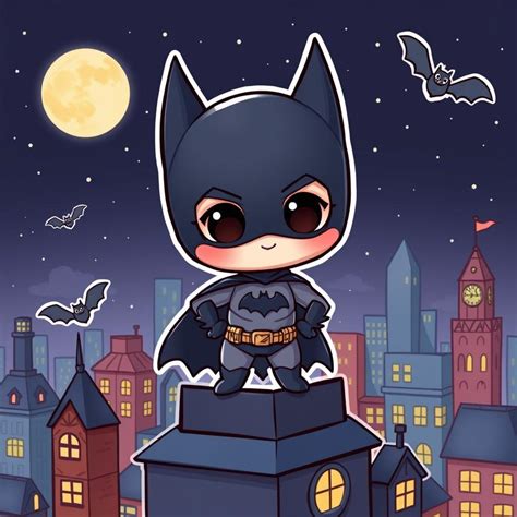 Adorable Chibi Batman Hero Of Gotham