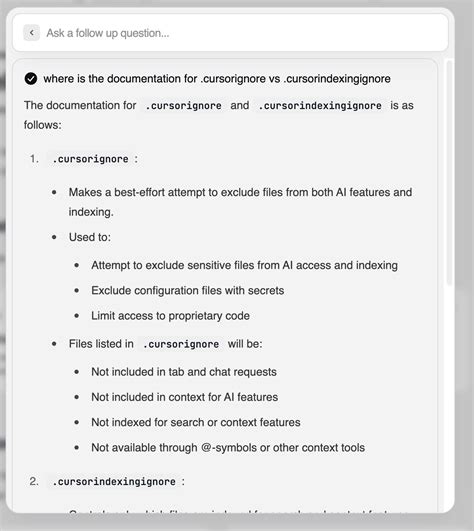Questions On Gitignore Cursorignore Cursorban Feedback Cursor Community Forum