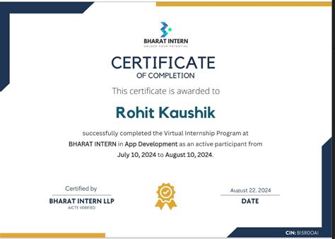 rohit kaushik on linkedin internship appdevelopment flutter