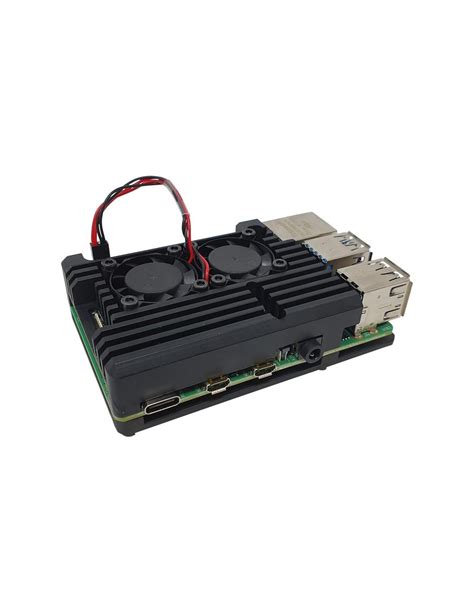 Dual Fan Heatsink Case For Raspberry Pi 4 Caixas Raspberry Pi P