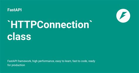 Connection Class Fastapi