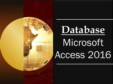 Chapter 01 Introduction To Microsoft Accessppt