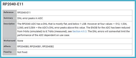 How Is This Peak DNL Error In RP2040 ADC Realised In Actual Use Electrical Engineering Stack