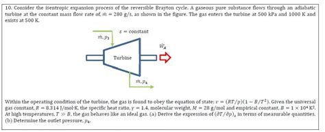 Solved 10 Consider The Isentropic Expansion Process Of The