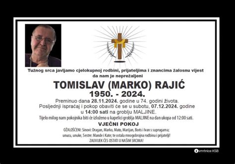 Tomislav Marko Rajić Osmrtnice Ksb Tomislav Marko Rajić Osmrtnice Ksb