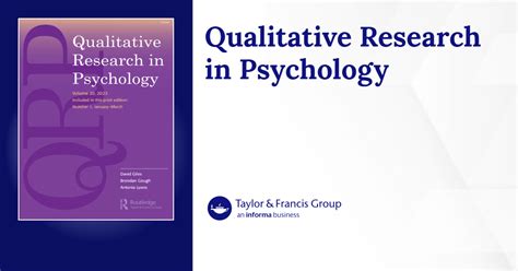 Qualitative Research In Psychology Vol 23 No 3 Current Issue