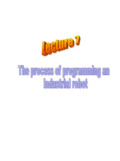 Lecture 08 Robot Programming Pdf Coordinate System Cartesian