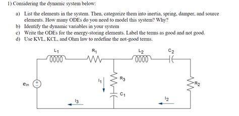 Solved Considering The Dynamic System Below A List The Chegg