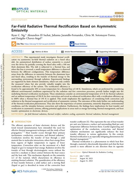 Pdf Far Field Radiative Thermal Rectification Based On Asymmetric