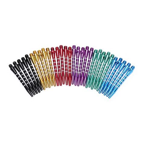 30 Pcs Aluminum Alloy Dart Shaft Mix Color 2ba Thr Grandado