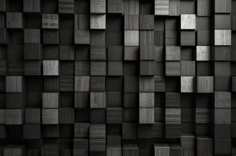 Monochromatic Abstract Square Pattern Background Premium Ai Generated Image