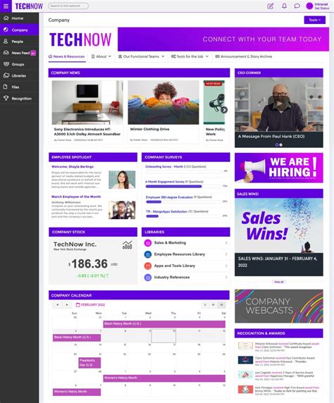 16 Intranet Design Examples To Inspire Your Work Hub Mangoapps Blog