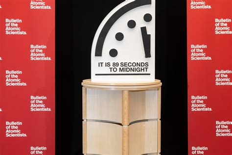 Doomsday Clock Set At 89 Seconds To Midnight Representing Threat To