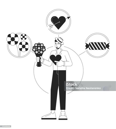 연인 사람 원형 Bw 개념 벡터 스팟 일러스트레이션 라인아트에 대한 스톡 벡터 아트 및 기타 이미지 라인아트 사람들 일러스트레이션 Istock