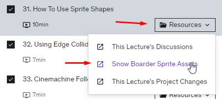 Snow Boarder Sprite Assets Zip Ask GameDev Tv