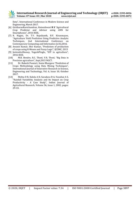 Irjet Analysis Of Crop Yield Prediction By Using Machine Learning Algorithms Pdf