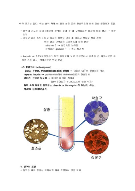 혈액적혈구 백혈구 혈소판과 면역 및 혈관 의약학