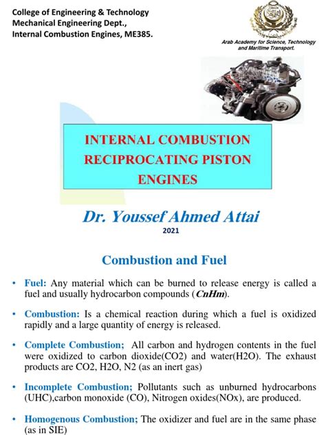 Me385 Internal Combustion Engines Lecture Notes Pdf Combustion Alkane