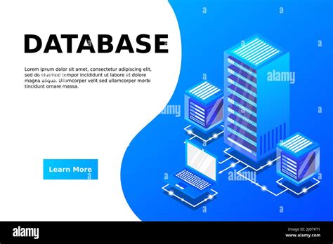 Server Room Isometric Cloud Storage Data Data Center Big Data Processing And Computing