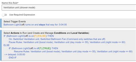 Ventilation Fan Rules Advisehelp Needed 📐 Rule Machine® Hubitat