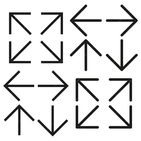 Premium Vector Abstract Geometric Arrow Icons Minimalist Navigation