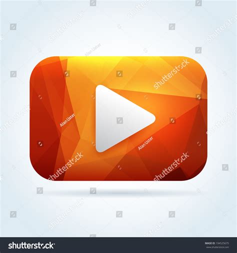 Play Media Button Icon Triangle Abstract Stock Vector Royalty Free Shutterstock