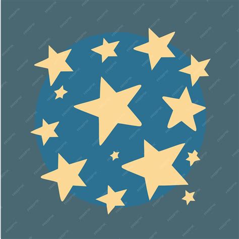 Las Estrellas Las Estrellas El Cielo Las Nubes El Vector Brillante