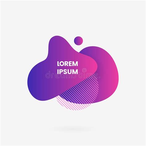Liquid Geometric Abstract Modern Background Graphic Element Fluid Dynamic Shape Purple Gradient