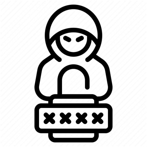 Hacker Cyber Attack Hacking Security Password Icon Download On