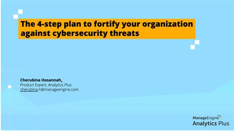 Analytics Plus Free Webinar The 4 Step Plan To Fortify Your Organization Against Cybersecurity