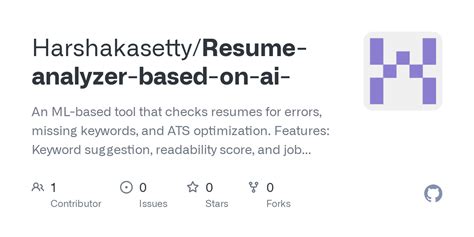 Github Harshakasettyresume Analyzer Based On Ai An Ml Based Tool