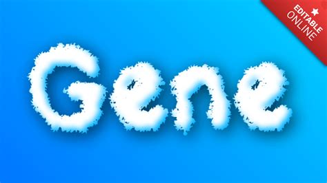 Gene Cloud 3d Text Effect Generator