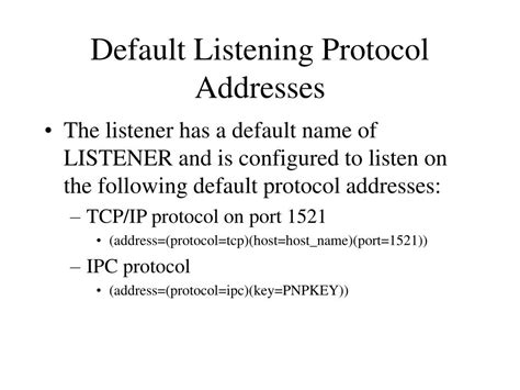 Ppt Configuring The Listener Powerpoint Presentation Free Download