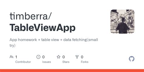 Github Timberratableviewapp App Homework Table View Data Github Timberratableviewapp App Homework Table View Data