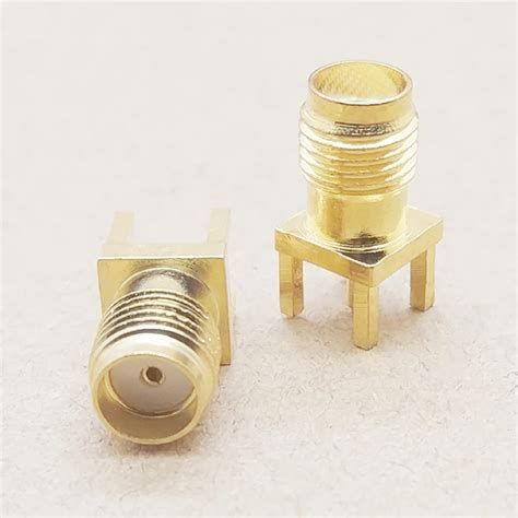 10pcs Sma 암 스루 홀 플러그 180 도 Sma Ke Pcb 마운트 커넥터 Rf 어댑터 Sma Khd 무료 배송