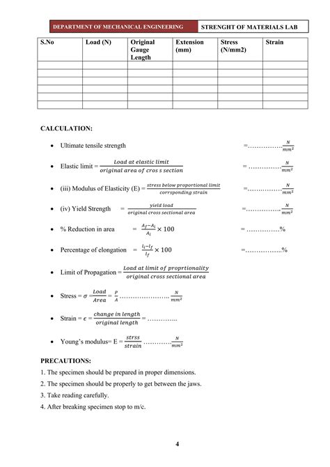 Strength Of Materials Lab Manual Strength Of Materials Lab Manualstrength Of Materials Lab