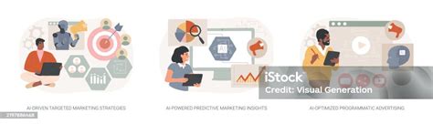 Ai In Marketing Abstract Concept Vector Illustrations Stock Illustration Download Image Now