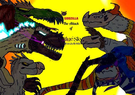 Turning Reds Godzilla Vs Blue Sky Kaiju By Turningredxdcshglove On