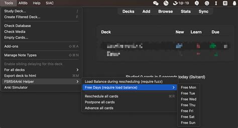 Load Balance Free Weekend Have Been Implemented In The FSRS Anki Helper Add Ons Anki Forums
