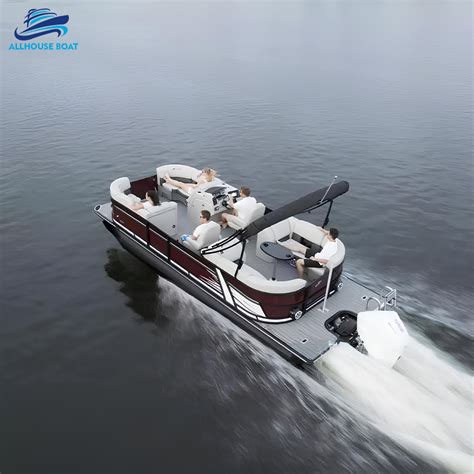 Direct Factory Large Aluminium Pleasure Pontoon Boat China Pontoon