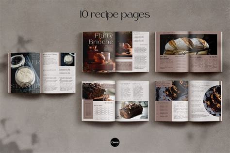 canva cookbook template baker