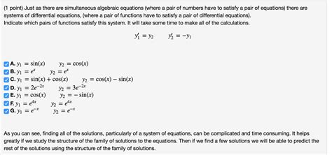 Solved Just As There Are Simultaneous Algebraic Equations