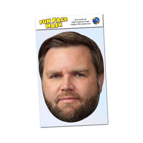 Jd Vance Ready To Wear Celebrity Card Face Mask With Optional Standee