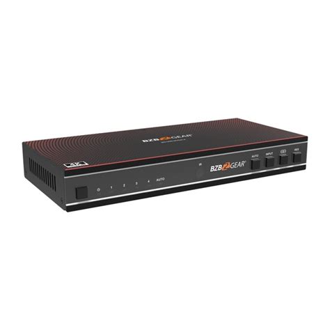 Bzbgear 4x1 4k Uhd Hdmi Seamless Switcher Quad Multiviewer With Audio