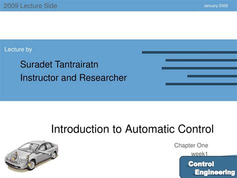 Ppt Introduction To Automatic Control Powerpoint Presentation Free
