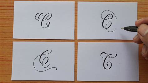Letter C In Calligraphy Writing